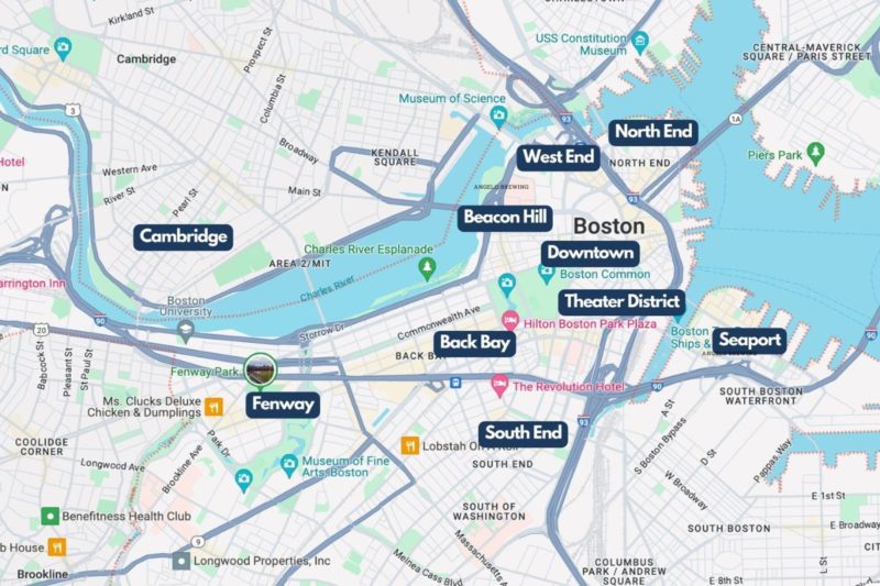 Where To Stay Around Boston; Areas, Hotels, and Key Attractions ...